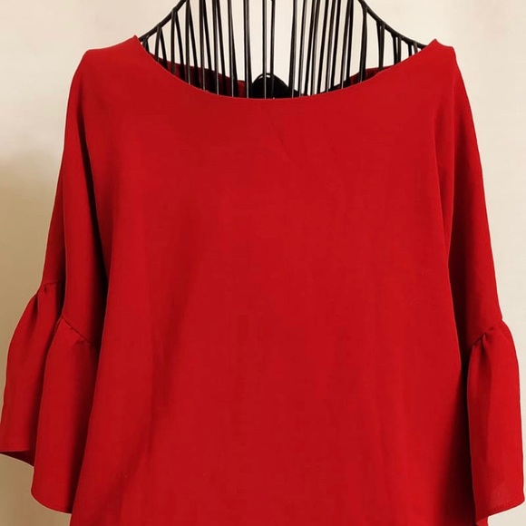 SHEIN | Tops | Women Short Sleeve Top Red Large Preown | Poshmark